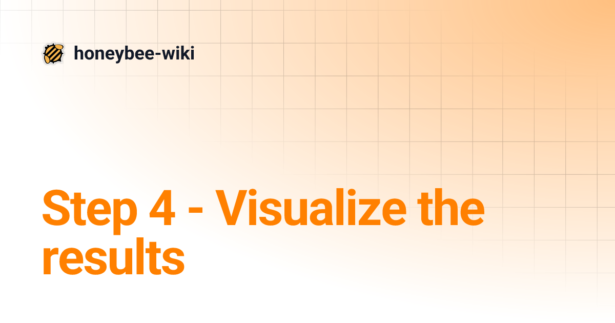 Step 4 - Visualize the results | honeybee-wiki