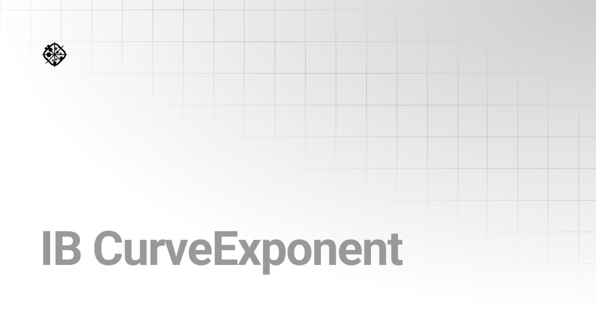 IB CurveExponent | Ironbug Primer