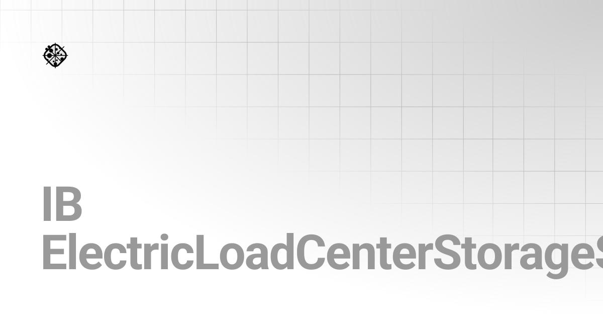 IB ElectricLoadCenterStorageSimple | Ironbug Primer