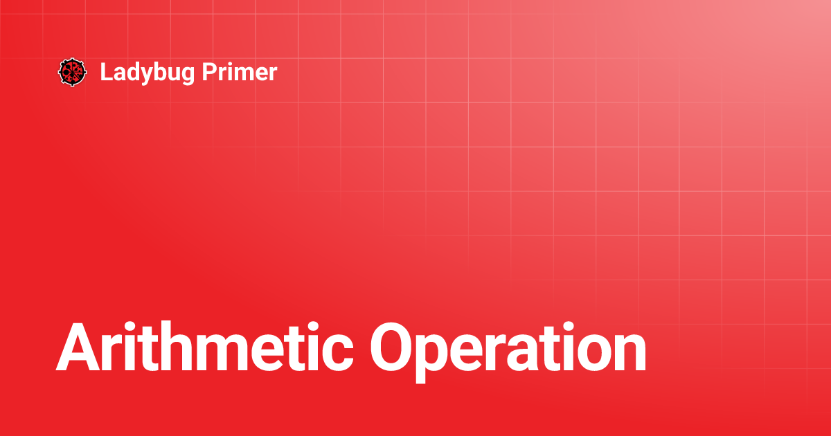 Arithmetic Operation | Ladybug Primer