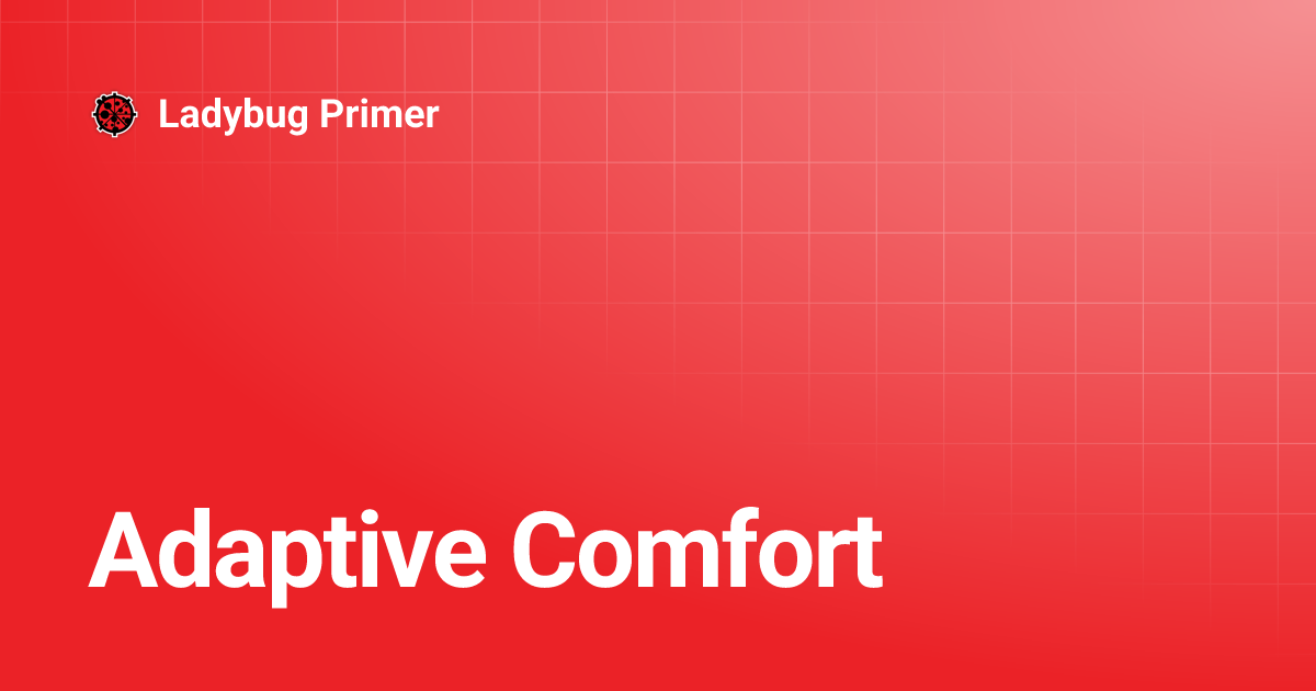 Adaptive Comfort | Ladybug Primer