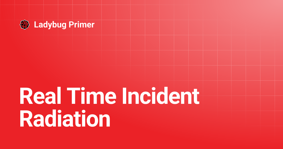 Real Time Incident Radiation | Ladybug Primer